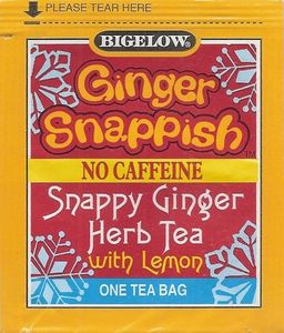 Çay Poşetleri: Ginger Snappish, bs white number (Bigelow, A.B.D.(Herb ...