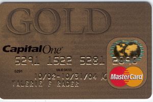 Bank Card: Capital One Gold (Capital One, United States of AmericaCol ...
