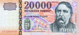 Banknote: 20,000 Forint (Hungary(2007-2015 "Omron Rings" Issue) Wor:P-201b