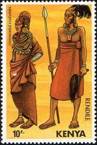 Stamp: Rendile (Kenya) (Ceremonial Costumes) Mi:KE 312,Sn:KE 318,Yt:KE ...