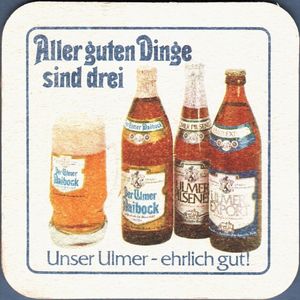 Sous-bock de bière: Ulmer (Familienbrauerei Bauhöfer GmbH & Co. KG ...
