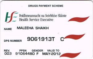 Functional Card: Drugs Payment Scheme (Insurance, Ireland(HSE (Health ...