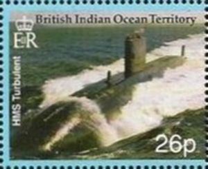 Stamp: HMS Turbulent (British Indian Ocean Territory) (Centenary of ...