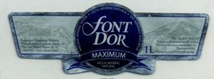 Drink Label: Font Dor Maximum (Aguas Font Vella y Lanjarón S.A ...