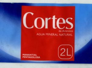 Etiqueta de bebida: Cortes (Aguas de Cortes S.A., EspañaCol:ES-WATER-000069
