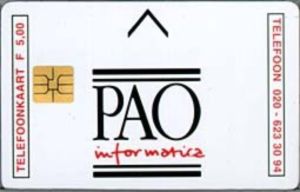 Phonecard: PAO Informatica (KPN - Chip Cards & L&G Cards, Netherlands ...