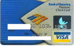 Bank Card: Platinum Check Card (Bank of America, United States of ...