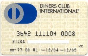 Bank Card: Diners Club International (vc) (Diners Club International ...