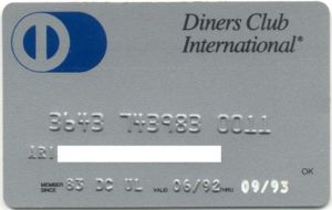 Bank Card: Diners Club International (ok) (Diners Club International ...