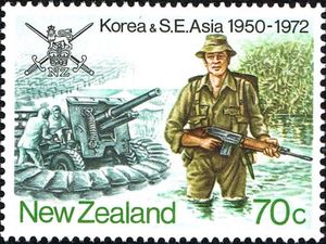Stamp: Korea and Southeast Asia, 1950-72 (New Zealand(Military History ...