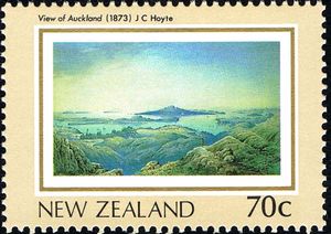 Stamp: "View of Auckland" by J.C. Hoyte (New Zealand(New Zealand ...