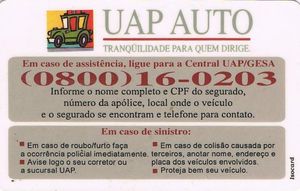 Functional Card: Yacht (Insurance, Brazil(UAP Seguros) Col:BR-UAP-001