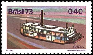 Stamp: Steamer (Brazil) (Typical Brazilian Vessels) Mi:BR 1409,Sn:BR ...