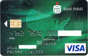 Bankkarte: Map of USA (PKO Bank Polski, PolenCol:PL-VI-0089