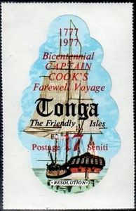 Stamp: "Resolution", ship of Captain Cook (Tonga(Bicentenary of Cook's ...