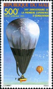 Stamp: Transatlantic Balloon "Double Eagle II" (Mali(Manned Flight ...