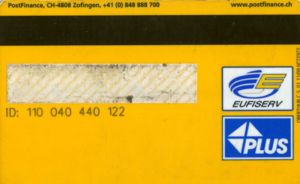 Bank Card: PostFinance Postcard (PostFinance, SwitzerlandCol:CH-PL-0001.02