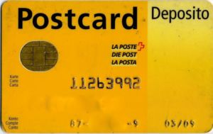 Bank Card: Postcard Deposito (PostFinance, Switzerland) Col:CH-GM-0013.01