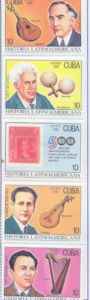 Briefmarke: Musicians, musical instruments and stamps (Kuba(Latin ...