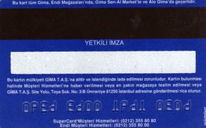 Functional Card: Gima-SuperCard (Shops - Supermarkets, Türkiye (Turkey ...