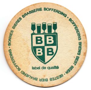 Sous-bock de bière: Bofferding (Brasserie Nationale SA, LuxembourgCol ...