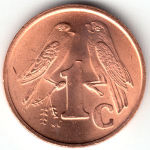 Coin: 1 Cent (Isewula Afrika - Ndebele language) (South Africa(1994 ...