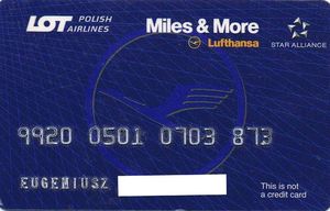 Functional Card: LOT Polish Airlines - Miles & More Lufthansa (Airlines ...