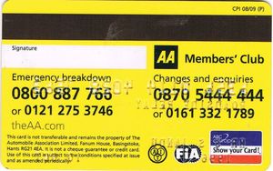 Functional Card: AA For the road ahead (Car Assistance and Auto Clubs ...