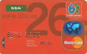Bank Card: Bbk 26 = (BBK - Caja Bilbao Bizkaia, SpainCol:ES-MC-0119.03