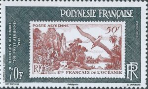 Stamp: Air Mail stamp from 1948 (French Polynesia(Stamps of French ...