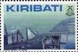 Stamp: Grumman Hellcat Fighter Aircraft in Lagoon (Kiribati(50th ...