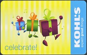 Gift Card: Celebrate! (Kohl's, United States of America(Gift Box) Col ...