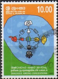Stamp: United Nations Year of Dialogue among Civilizations (Sri Lanka ...