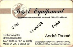 Telefonkarte: Alphatel - D2-Privat - Visitenkarte (Vodafone ...