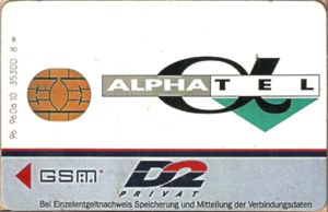 Telefonkarte: Alphatel - D2-Privat - Visitenkarte (Vodafone ...