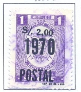 Ecuador: Revenues Surcharged, 1970 : US$ 0.54 from Antonio-Raffa ...