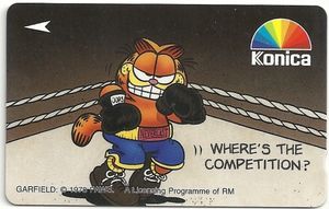 Phonecard: Garfield Boxing (Singapore Telecom, Singapore(Privates ...