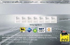 Functional Card: Multicard (Filling Stations, Italy(ENI) Col:IT-FUEL-ENI-002