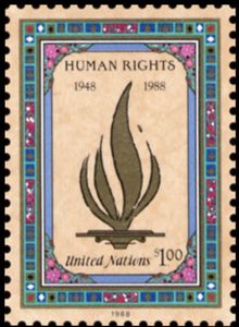 Stamp: 40th Anniversary of Declaration of Human Rights (UNO New York ...