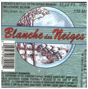 Drink Label: Blanche des Neiges (Brouwerij Huyghe, BelgiumCol:BE-BEER ...