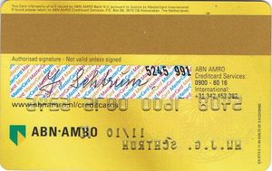 Bank Card: Credit Card (ABN-AMRO Bank, NetherlandsCol:NL-MC-0014