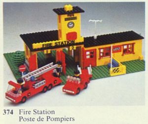 Lego Set: Fire Station (Town(Classic) Leg:374-1