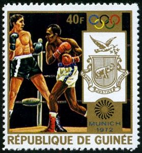 Stamp: Boxing (Guinea(Summer Olympic Games 1972 - Munich) Mi:GN 644A,Sn ...