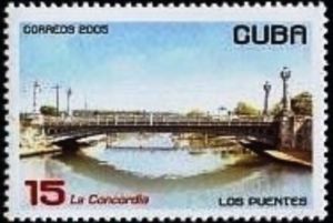 Stamp: La Concordia Bridge (Cuba) (Bridges) Mi:CU 4674,Sn:CU 4460,Yt:CU ...
