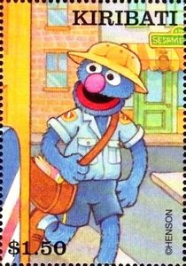 Timbre: Grover as mailman (Kiribati(Sesame Street Children's T.V ...