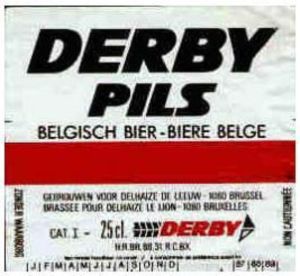 Etiqueta de bebida: Derby Pils 5,3 (Haacht, BélgicaCol:BE-BEER-000524