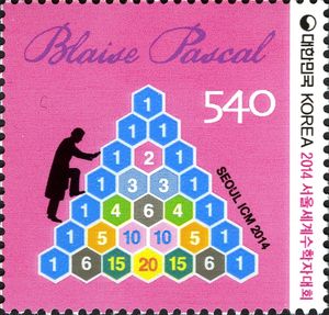 Stamp: Pascal's Triangle (Korea, South(International Congress of ...