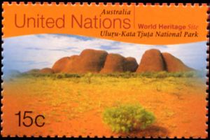 Stamp: Australia, Uluru-Kata Tjuta National Park (UNO New York(World ...