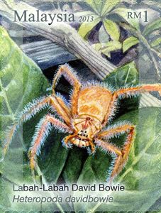 Stamp: Orange Huntsman Spider (Heteropoda davidbowie) (Malaysia ...