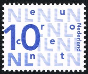 Stamp: "NL" multiple (Netherlands(Surplus stamp) Mi:NL 2049II,Yt:NL ...